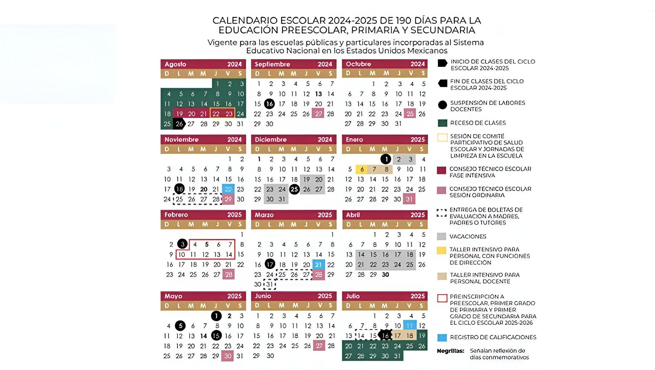 SEP: Así sería el calendario escolar 2024-2025; estos son los puentes y ...