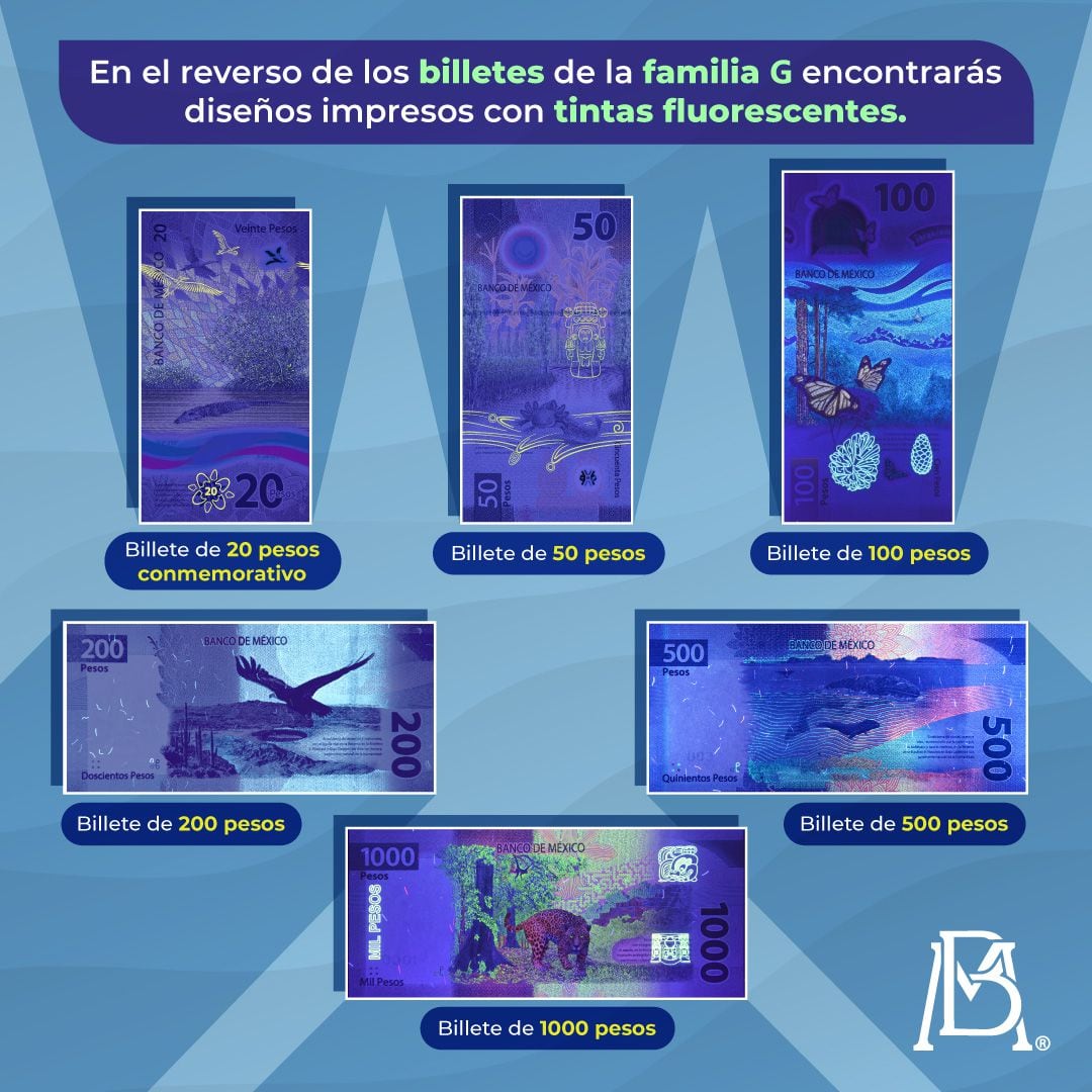 El Banco de México da a conocer que en el reverso de los billetes de la ...