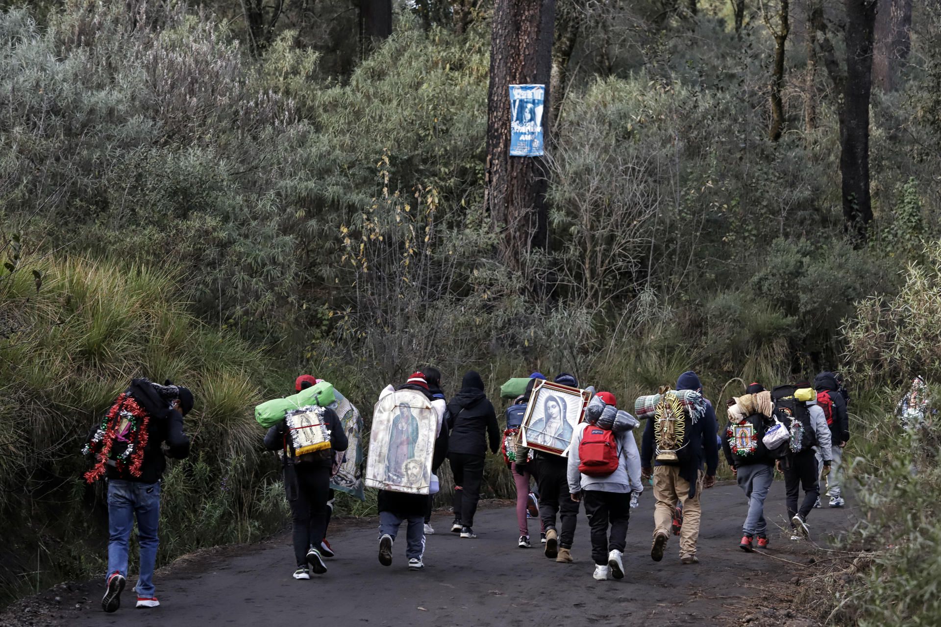Peregrinos de la Virgen de Guadalupe caminan desde Puebla hacia la ...