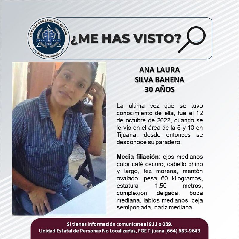 Buscan a Ana Laura Silva Bahena, de 30 años | Noticias de Tijuana | El ...