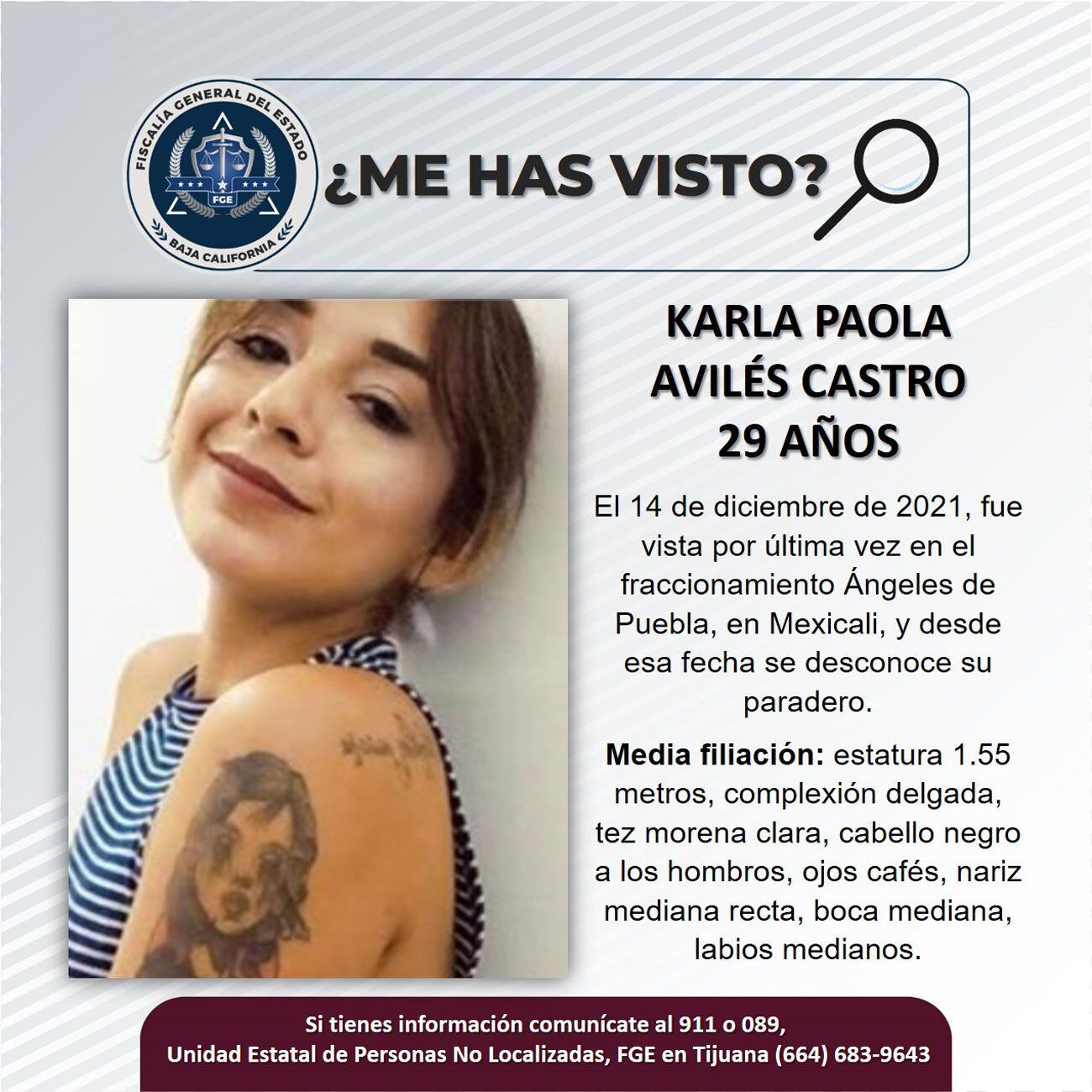 Buscan en Tijuana a Karla Paola Avilés Castro, de 29 años | Noticias de Tijuana | El Imparcial