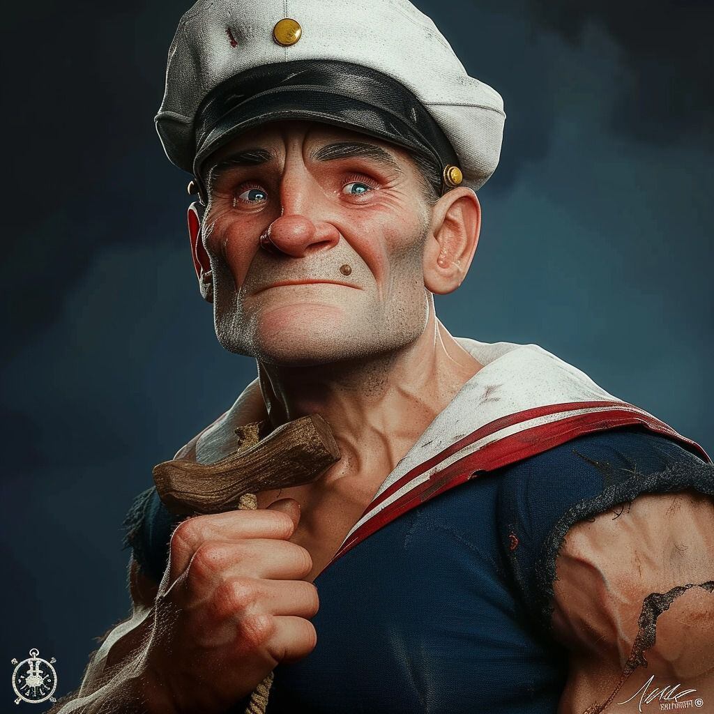 Popeye el marino se convierte en personaje real según la IA | Noticias ...