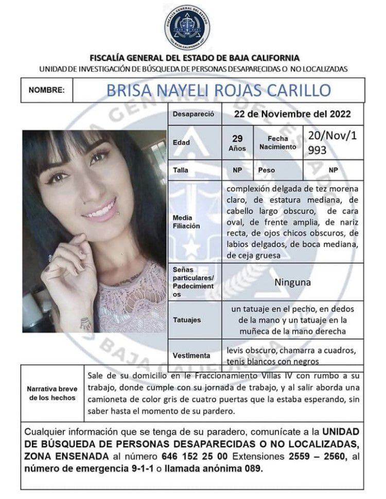 Familiares buscan a Brisa Nayeli Rojas | Noticias de Tijuana | El Imparcial