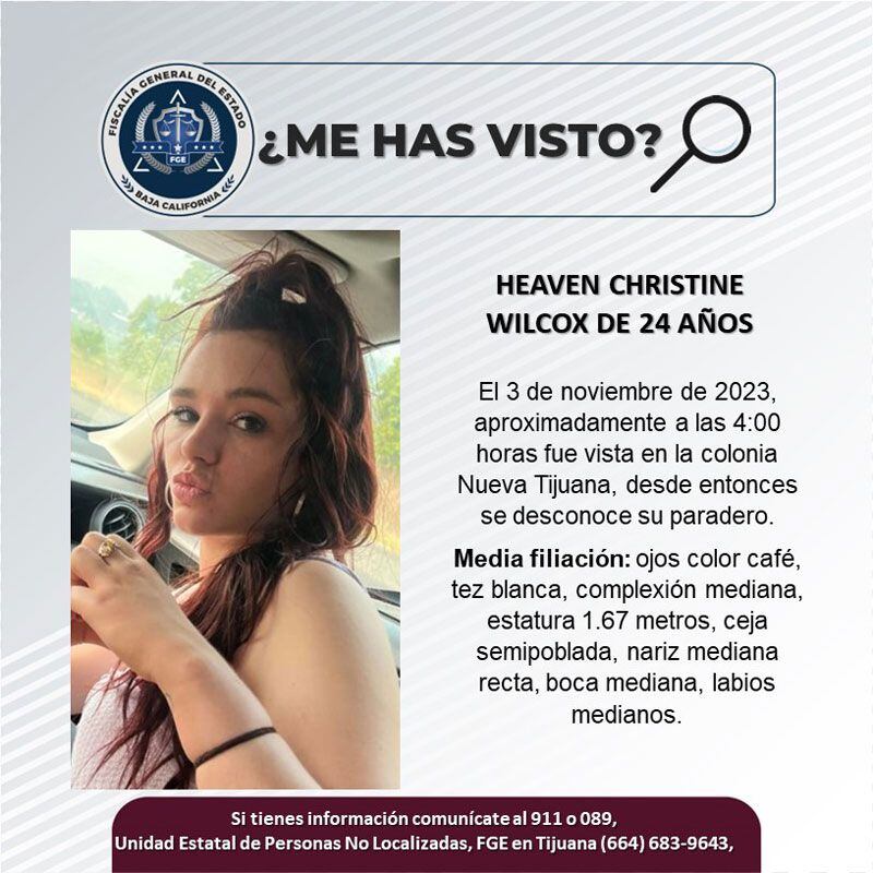 Heaven Christine Wilcox, de 24 años está desaparecida | Noticias de ...